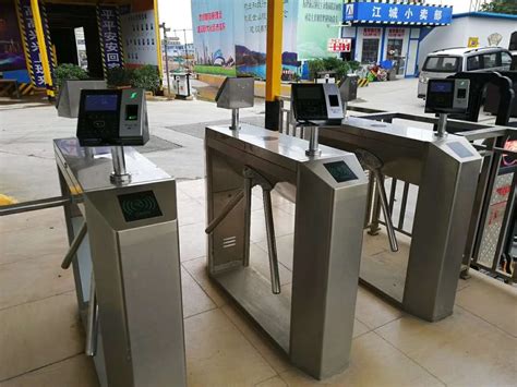Smart Qr Code Access Control System Tripod Turnstile Gate With RFID