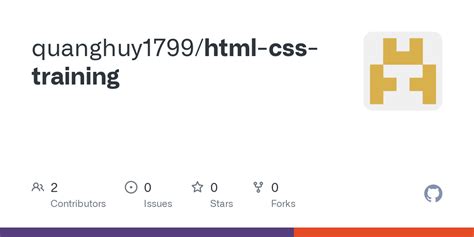 github quanghuy1799 html css training