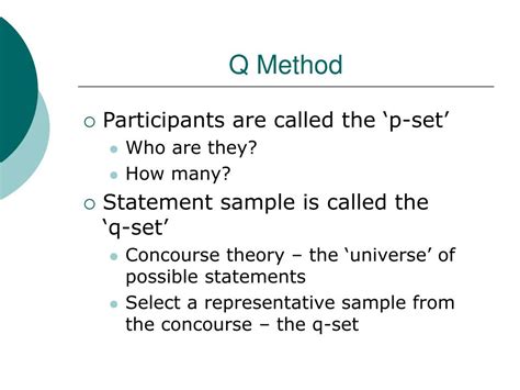 PPT Q Methodology PowerPoint Presentation Free Download ID 6642748