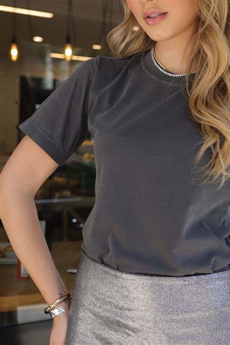 T Shirt Estonada Chumbo Valentt Moda Atacado