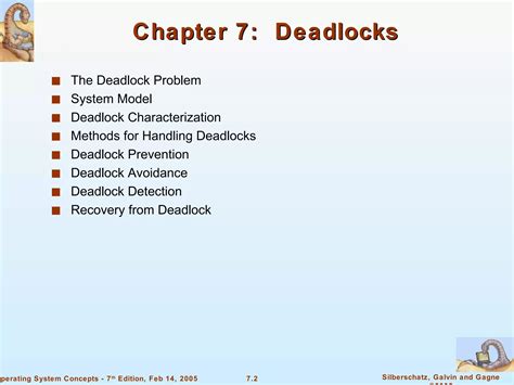 Chapter 7 Deadlocks Ppt