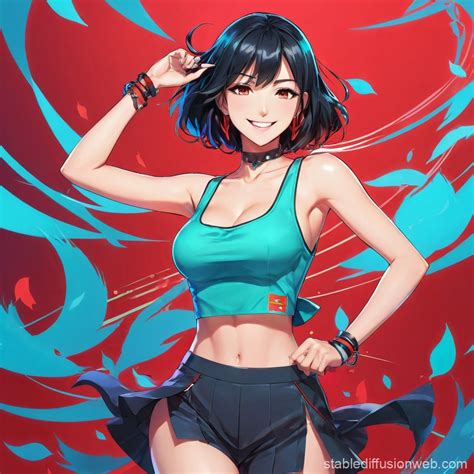 Dynamic Female Figure Portrait Stable Diffusion Online
