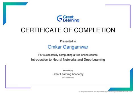 Neuralnetworks Deeplearning Ai Machinelearning Greatlearning Omkar Gangamwar