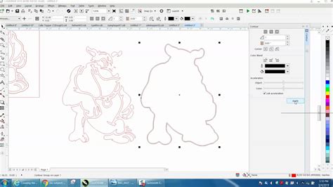 Corel Draw Tips And Tricks Contour Both Inside And Outside Youtube