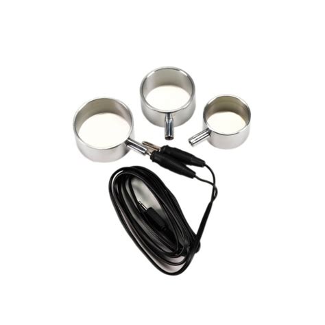 Elektro Sex Aluminium Cockring Set Elektro Fetisch And Sm Bedarf