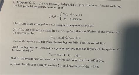 suppose y1 y2 dots y5 ﻿are mutually independent lug