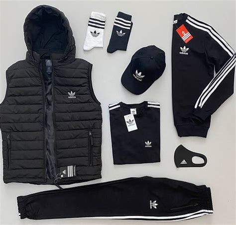 Мужской спортивный костюм Adidas весна-осень с жилеткой (безрукавкой ...