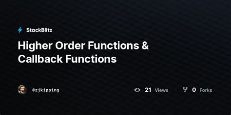 Higher Order Functions Callback Functions StackBlitz