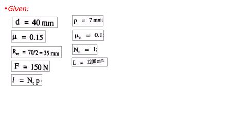 7 Design Of Machine Elements Power Screws Pptx