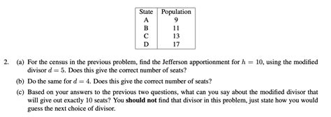 a for the census in the previous problem find the