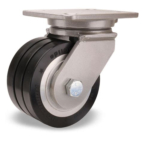 Hamilton Swivel Top Plate Caster Polyurethane On Aluminum 6 Wheel