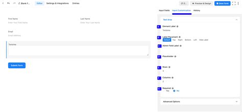 Adding A Text Area Input Field Fluent Forms