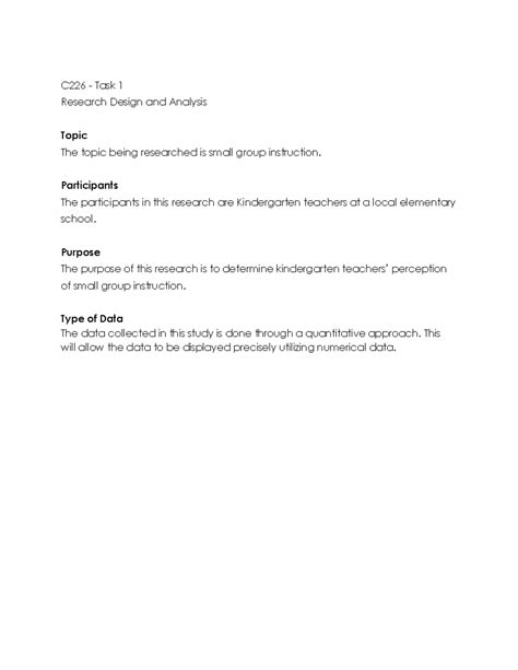 Task Task Course C Example C Task Research Design And Analysis Topic The Topic