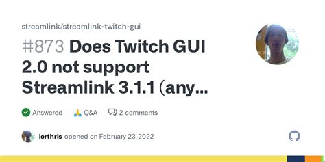 Does Twitch GUI Not Support Streamlink Any X Streamlink Streamlink Twitch Gui