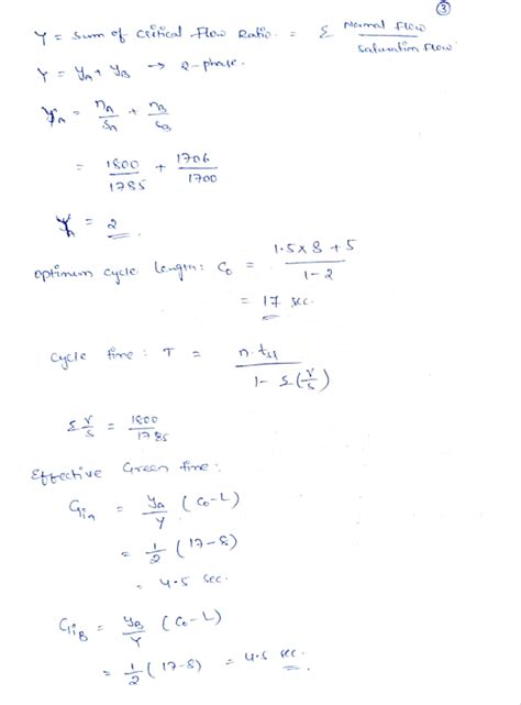 consider a t shaped signalized intersection with the following