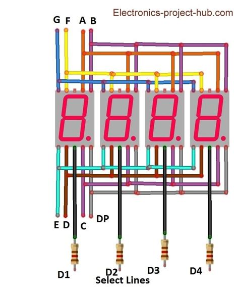 Multiplexed 4 Digit Display Electronics Projects Diy Arduino