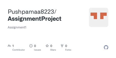 Github Pushpamaa8223assignmentproject Assignment1