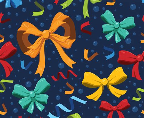 Colorful Ribbon Seamless Pattern Freevectors