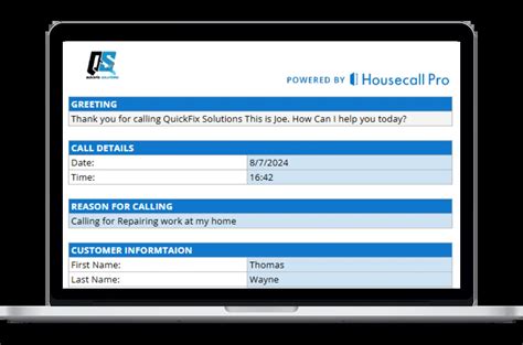 Small Business Dispatcher Script Template Housecall Pro