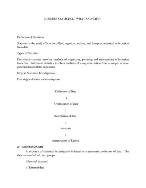 Business Statistics Important Questions List Pdf