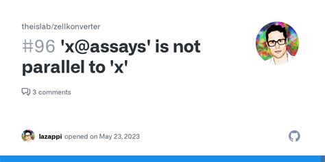 X Assays Is Not Parallel To X Issue Theislab Zellkonverter Github
