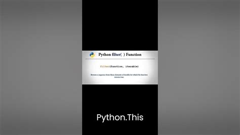 Python Filter Function Tutorial 🔥 Coding Python Programming