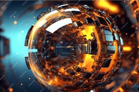 Premium Ai Image 3d Illustration Of Abstract Technology Concept Background With Globe 3d Rendering