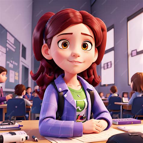 Premium Ai Image Young Schoolgirl In Class Room Back To School