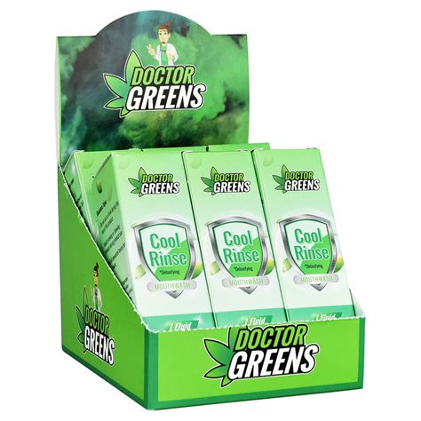Dr Greens Cool Rinse Mouthwash 1oz 6pc Display Dankgeek