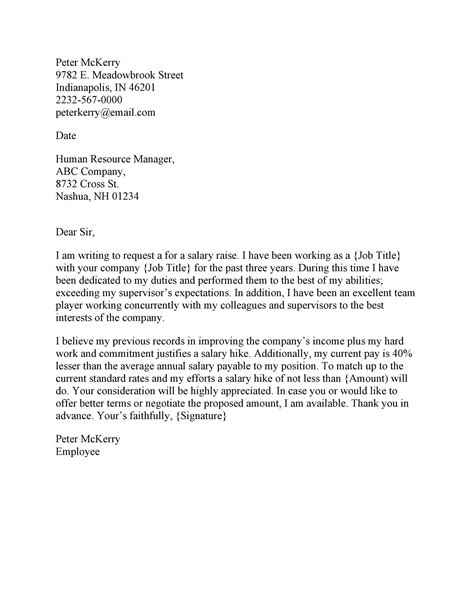 50 Best Salary Increase Letters How To Ask For A Raise Templatelab
