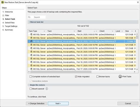5 0 0ms Sql Restore Sepsesam
