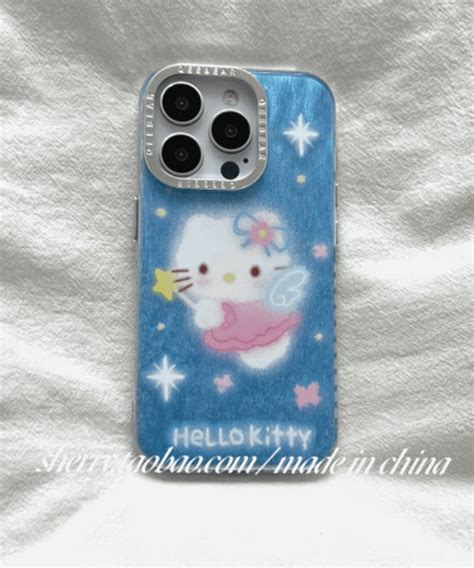 빅키티 고양이 산리오 천사 엔젤 별 글리터 러블리 아이폰 11 12 13 14 15 프로 프로맥스 하드 젤 케이스 에이블리