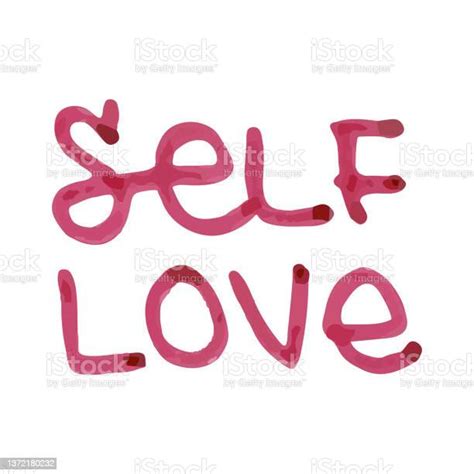 자기 사랑 편지 마커로 그려진 손 부르고뉴 색상 벡터 일러스트레이션 플랫 디자인 감정에 대한 스톡 벡터 아트 및 기타 이미지 감정 개념 격언 Istock