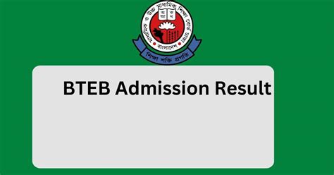 Bteb Admission Result 2023 Polytechnic Admission Result