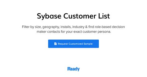 List Of 1530 Sybase Customers List Of 1530 Sybase Customers