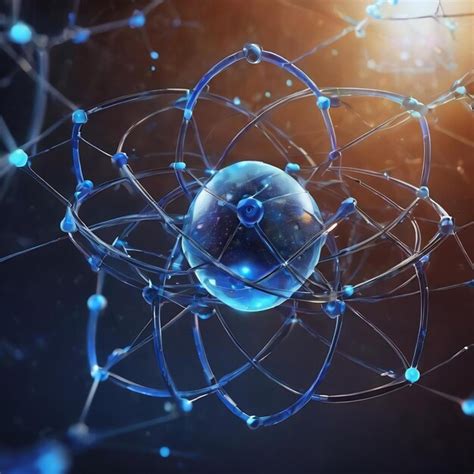 Science Atom Blue Business Tech Background Technology Connect Networking Abstract Polygon