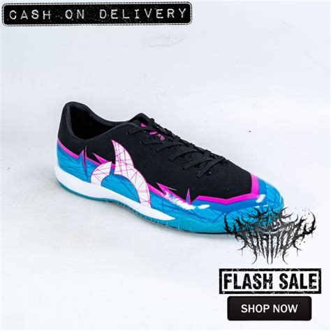 Termurah Sepatu Futsal Ortuseight Premium Catalyst Raiden Black Cyan In Terbaru Paling Laris