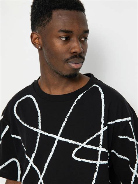 Poetic Collective Doodle Pattern T Shirt Black Black