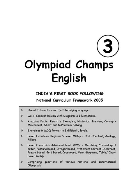 Download Disha Olympiad Class 3 English With Past Olympiad Questions