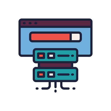 Web Server Icon Vector Filled Color Icon For Your Website Mobile