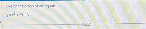 Solved Sketch The Graph Of The Equation Y X2 3x 3