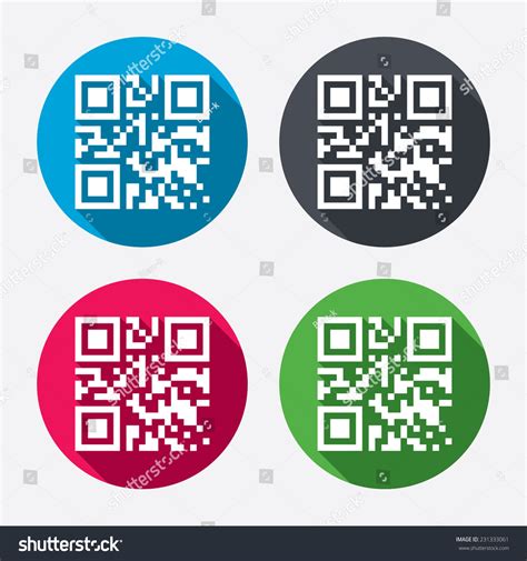 Qr Code Sign Icon Scan Code Symbol Coded Word Royalty Free Stock Photo 231333061 Avopix Com