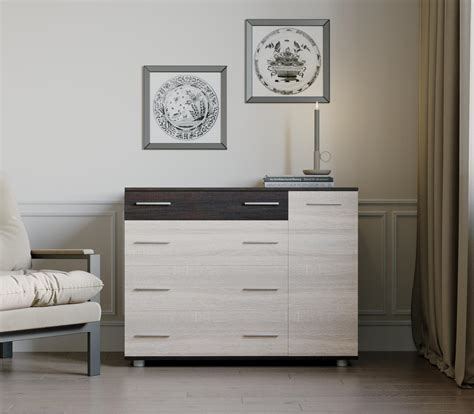 ᐉ Комод для спальні Еверест К 3 Венге темний Дуб молочний Evr 2041 • Краща ціна в Києві