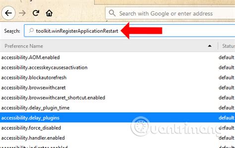 how to turn off firefox automatically restart when entering windows