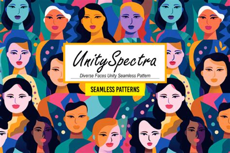 diverse faces unity seamless pattern art graphic by canvas elegance · creative fabrica