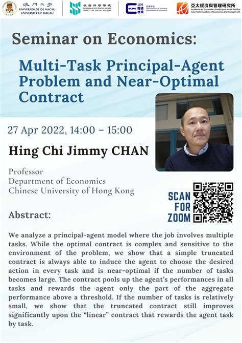 Fss Econ Seminar Multi Task Principal Agent Problem And Near Optimal