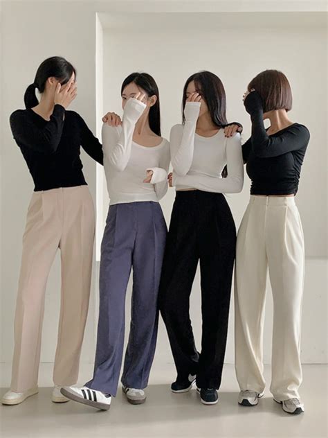 리리앤코 8만장 돌파♥ 무료배송 25 40 숏기본롱 텐딘 스판 밴딩 와이드 핀턱 슬랙스 팬츠 가을겨울출근룩