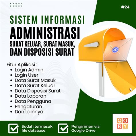 Jual Source Code Program Aplikasi Administrasi Surat Keluar Masuk Disposisi Surat Berbasis Web