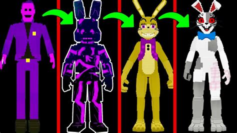 КАК МЕНЯЛСЯ ГЛИЧТРАП И ЕГО ЖИЗНЕННЫЙ ЦИКЛ В МАЙНКРАФТ ФНАФ ПЯТЬ НОЧЕЙ С ФРЕДДИ Fnaf Minecraft