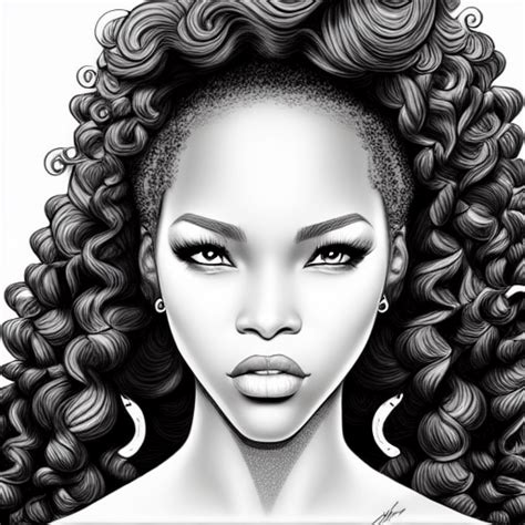 African American Woman In Charlie Bowater Style Digital Illustration